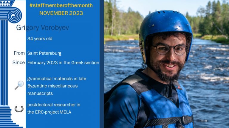 Medewerker van de maand (november 2023): Grigory Vorobyev – Grieks
