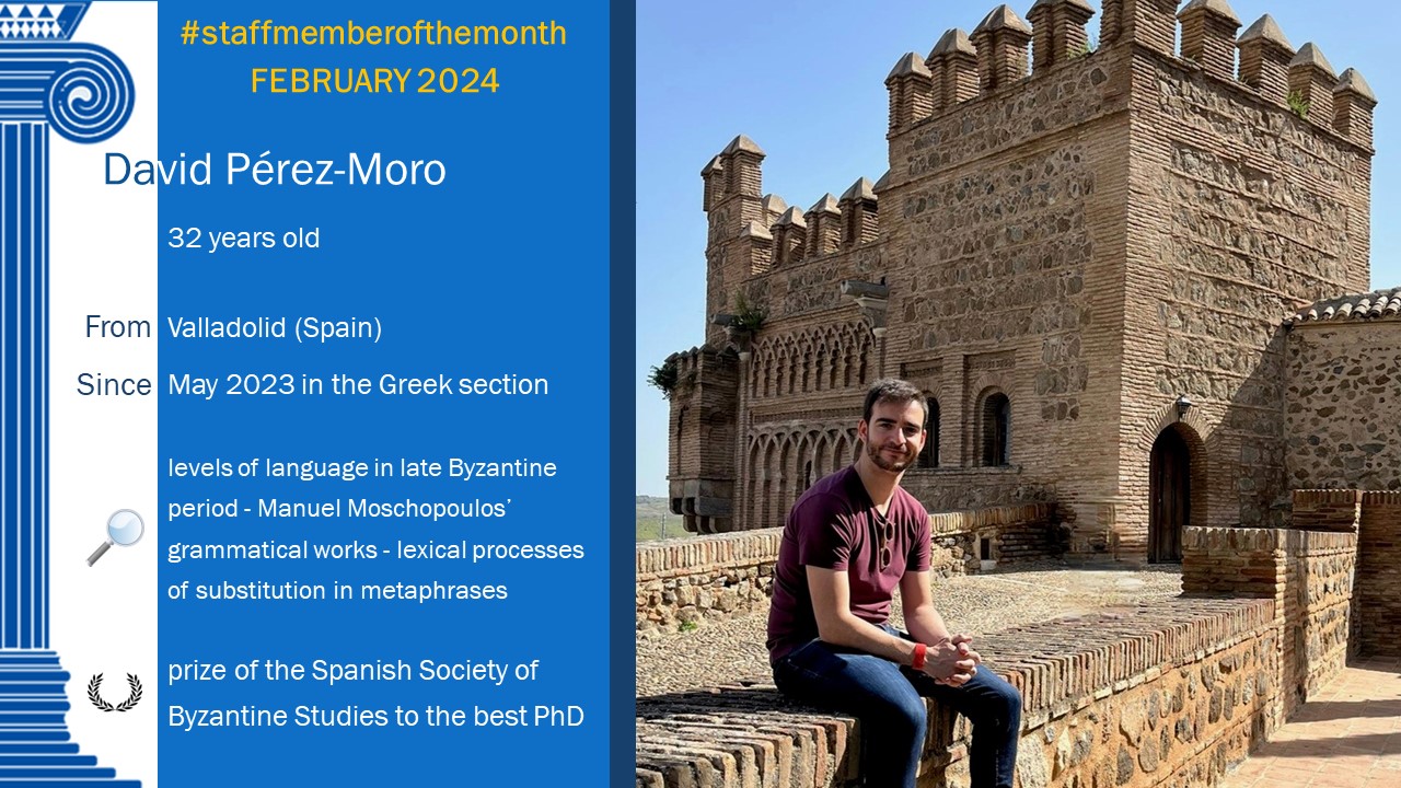 Medewerker van de maand (februari 2024): David Pérez-Moro – Grieks